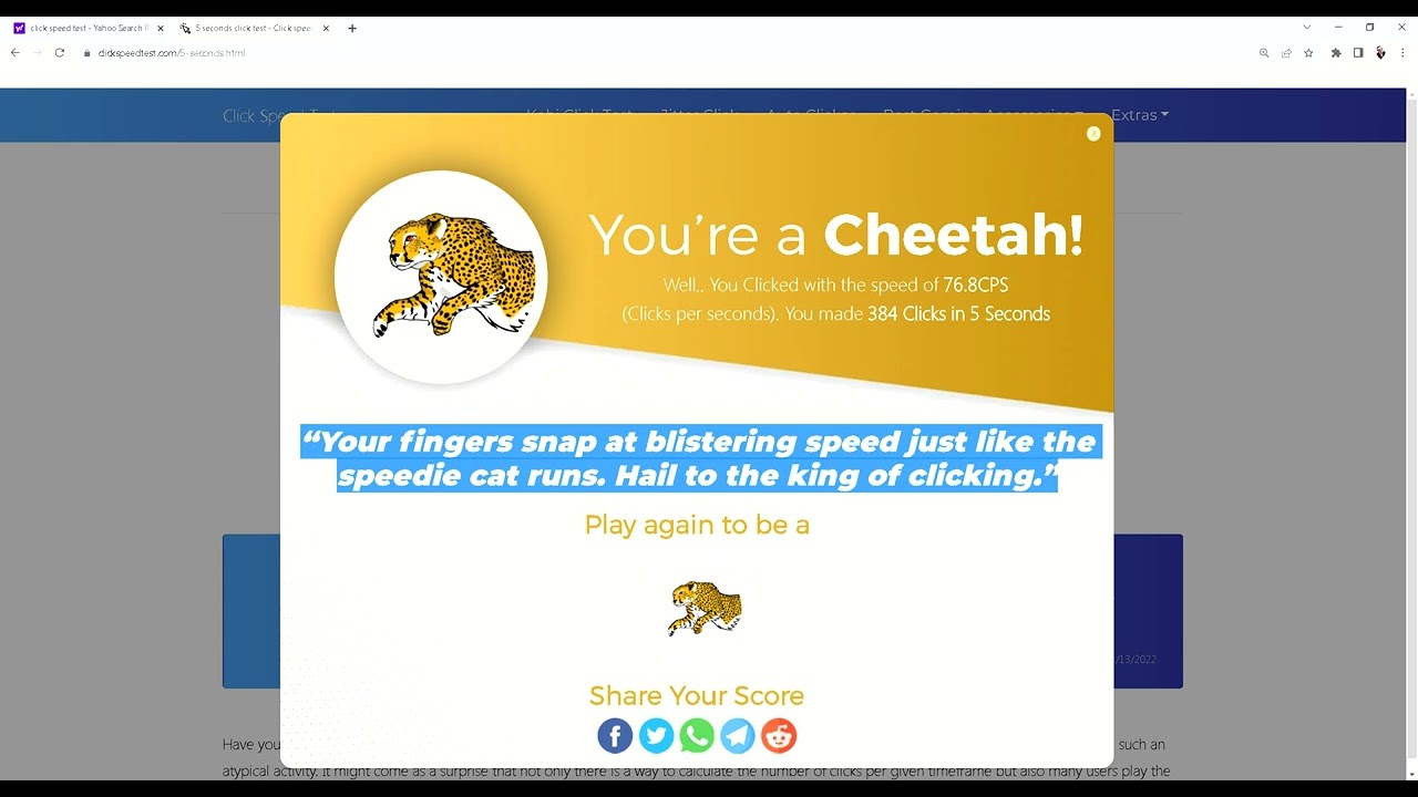 ​5 seconds click test   Click speed test in 5 seconds    Google Chrome 2022 04 13 21 04 38