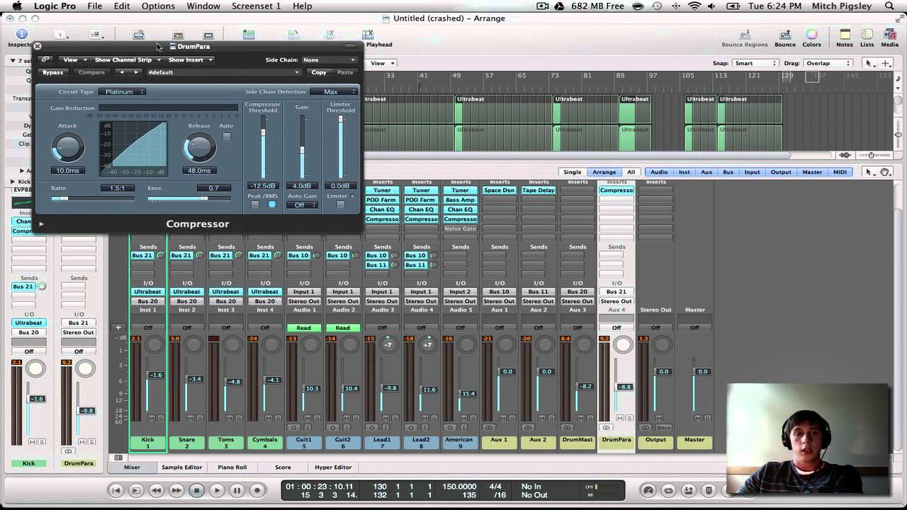 Logic Pro 9 Tutorial - Parallel Compression