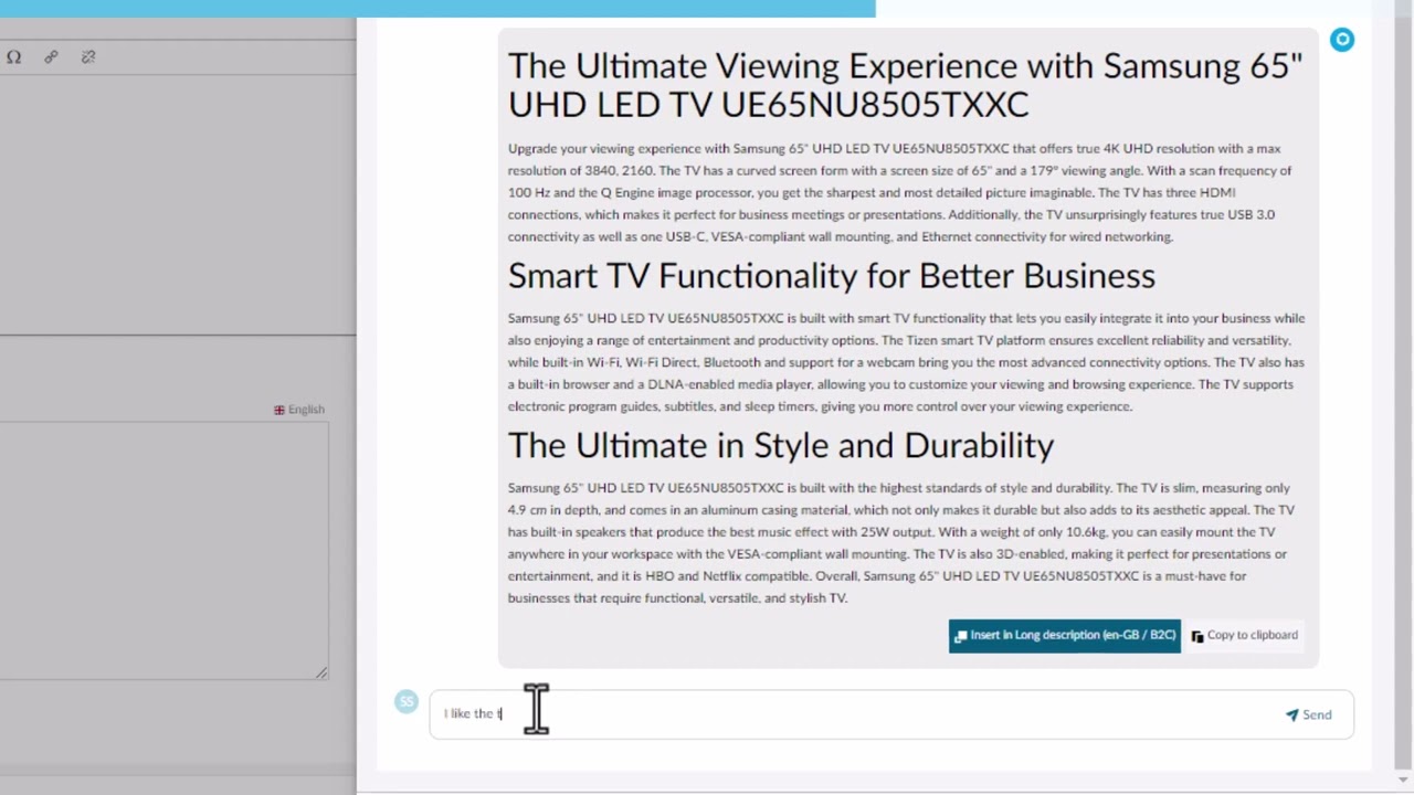 Struct PIM | AI Assistant | AI-powered product descriptions