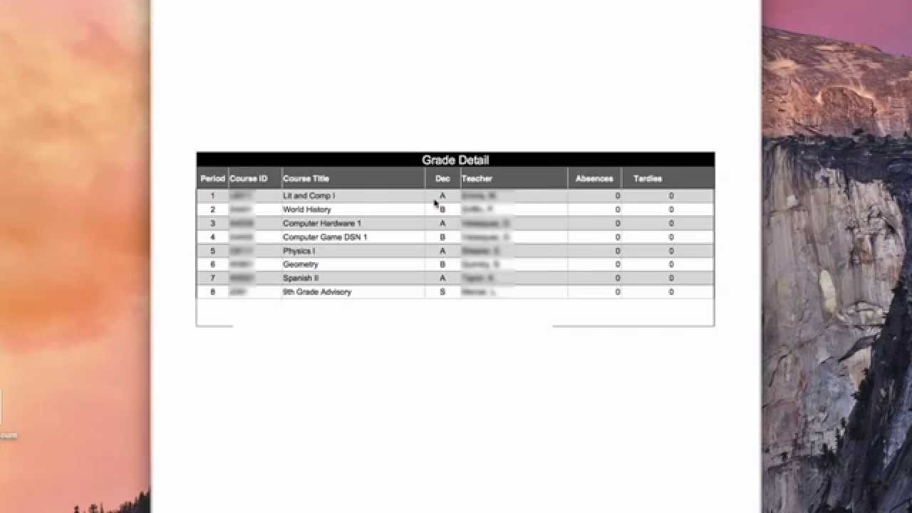 Edit a Report Card's Grades