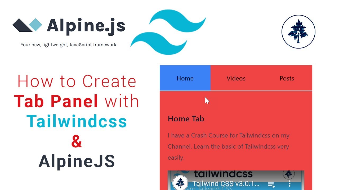 How to Easily Design Tab Panel with AlpineJS and Tailwindcss | Tabs and Pills | #tailwind #alpinejs