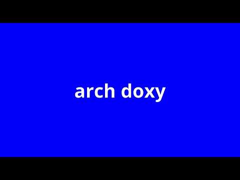 what is the meaning of arch doxy
