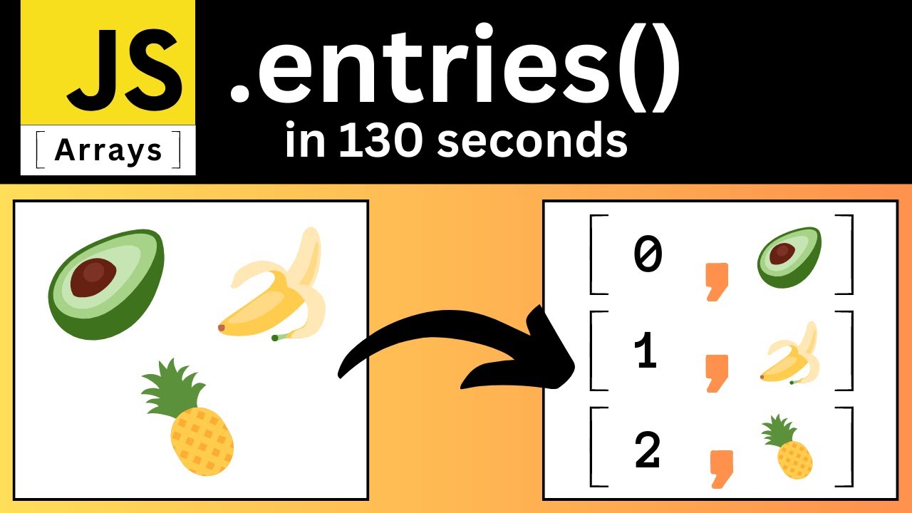 JS array .entries() method