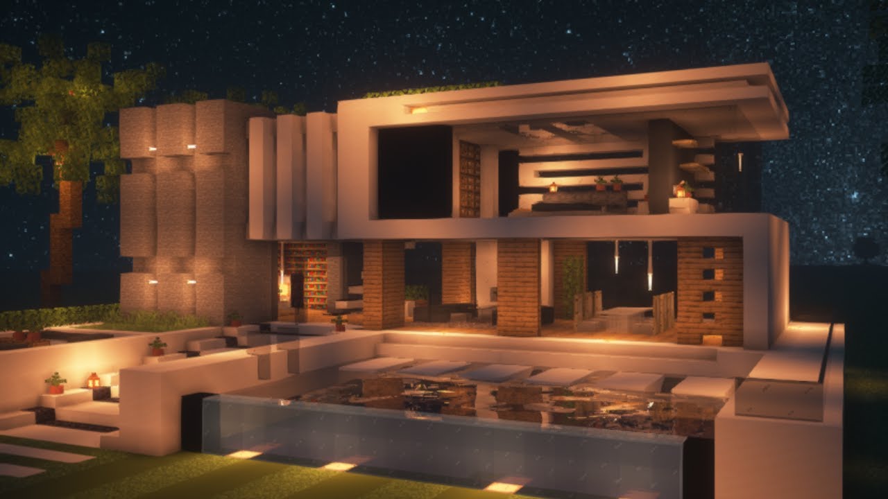 Minecraft: How to build a Modern House #19 | Interior Tutorial ...