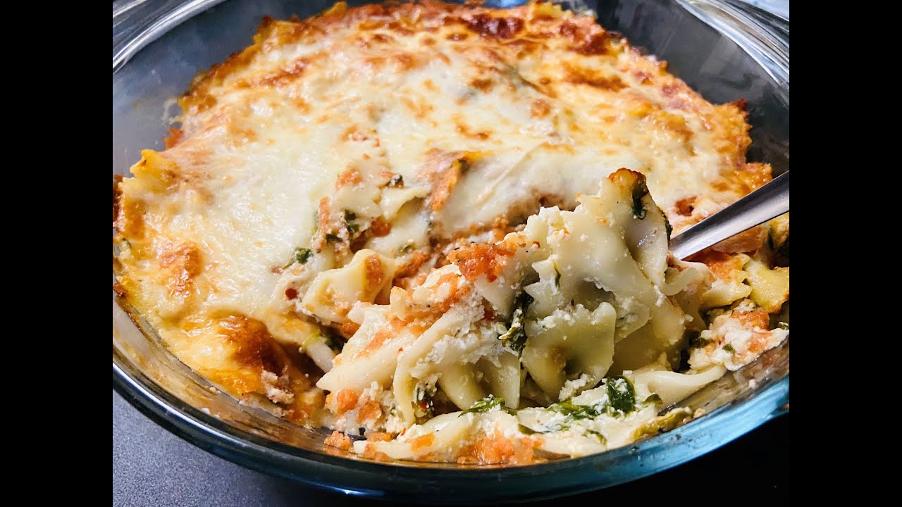Ricotta Spinach Baked Pasta | Spinach Baked Pasta | Baked Pasta | Ricotta Pasta | Spinach Pasta
