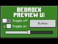 Bedrock Preview UI [BEDROCK EDITION] Minecraft Texture Pack