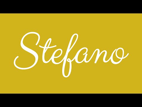 Learn how to Sign the Name Stefano Stylishly in Cursive Writing