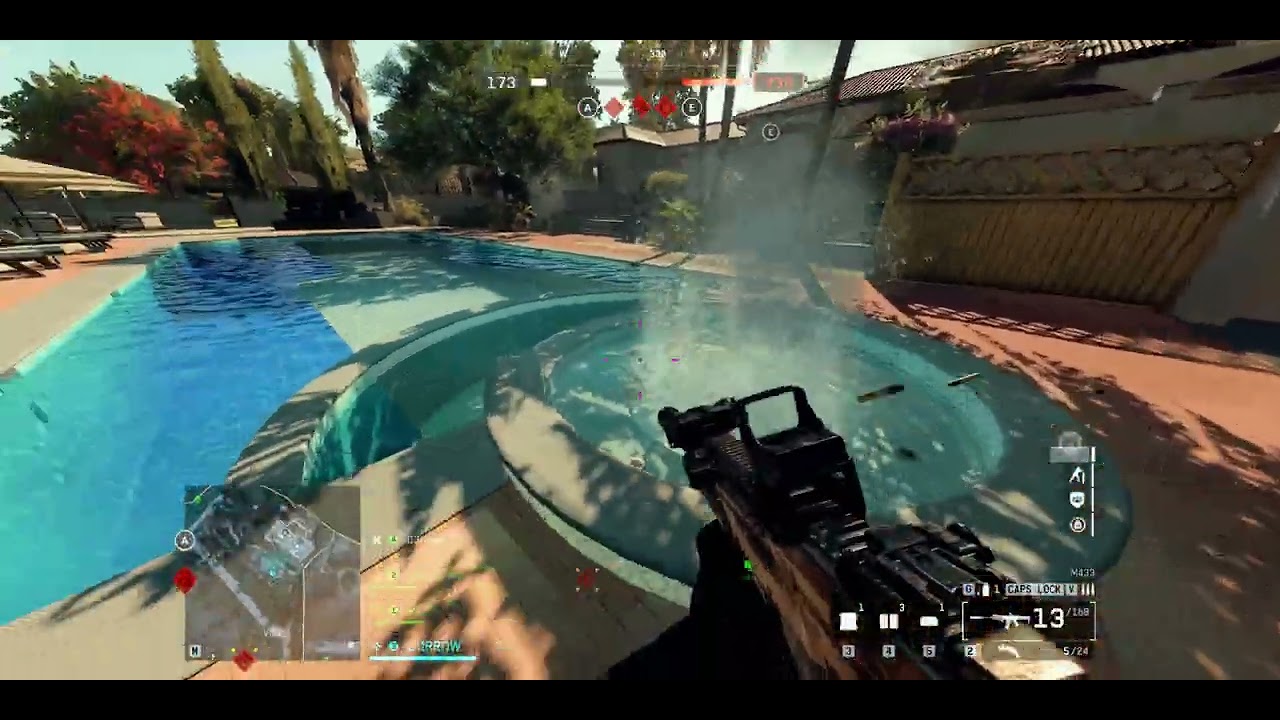 pool with bipolar water