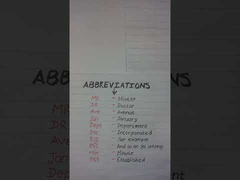 Common Abbreviations #english #onlineeslteaching #esleducation