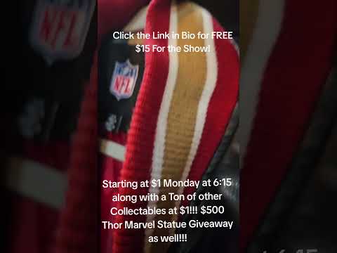 $1 Start on this Authentic NFL Leather 49ers Jacket Monday at 6:15 on Whatnot! #49ers #fyp #football