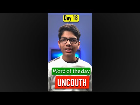 Uncouth Meaning (daily vocab) #shorts