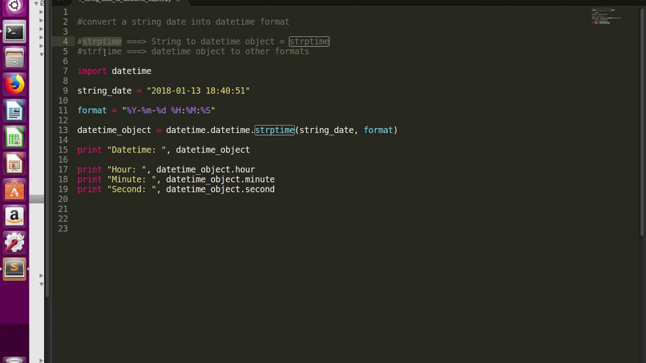 Python Convert String Date into datetime Object format