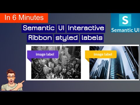 coding semantic ui interactive ribbon labels|ribbon styled labels|image labels|ui labeled images