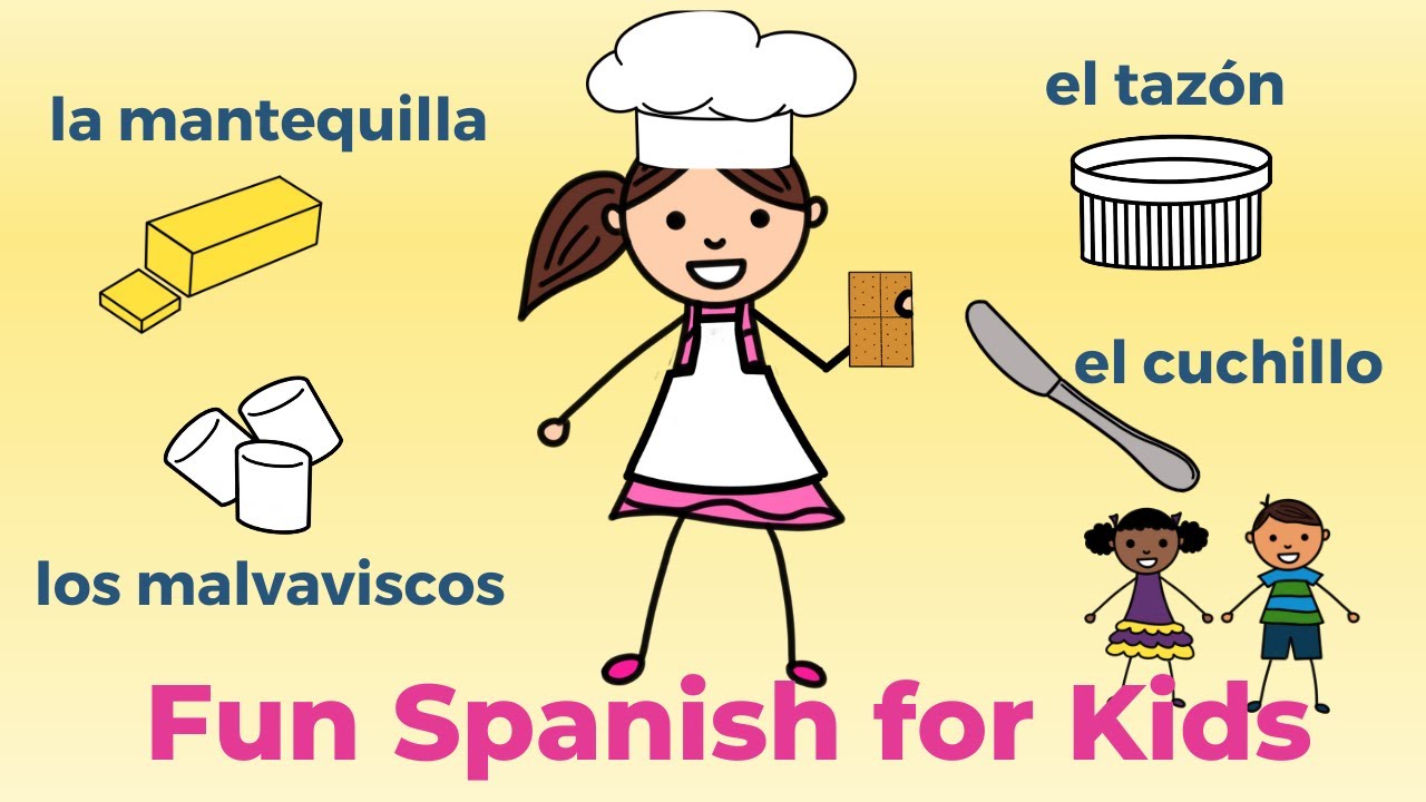 Learn Spanish for Kids with FUN & Easy Cooking Activity!