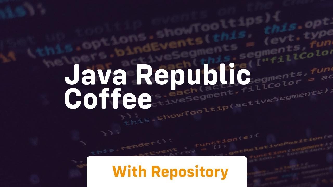 java republic coffee