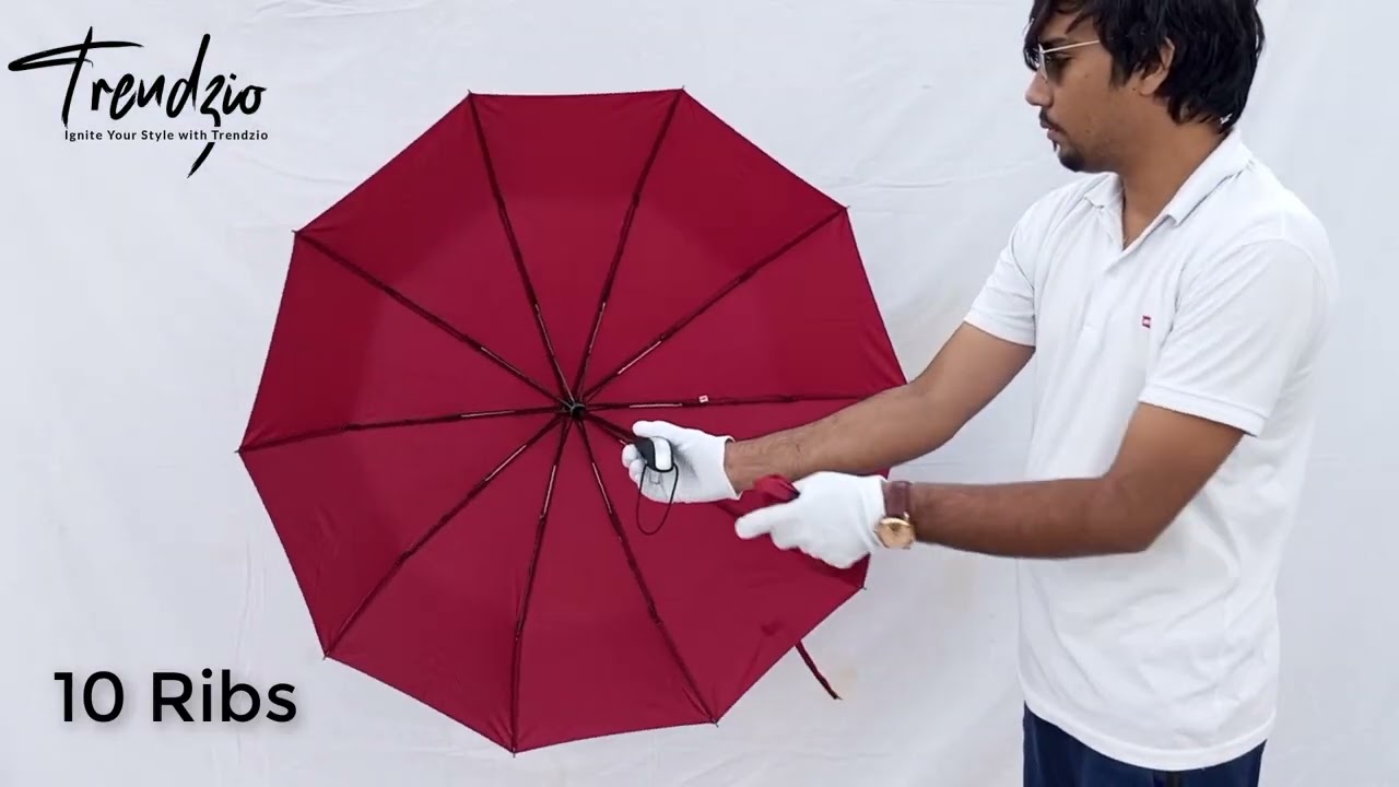 Maroon F Automatic Open and Close Portable Umbrella