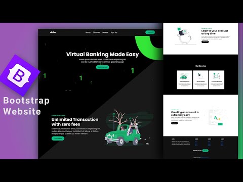 Create Bootstrap Responsive Website With Bootstrap 4 HTML5 CSS3