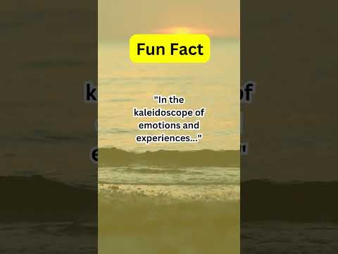 Fun Facts 108 In the kaleidoscope of emotions and experiences