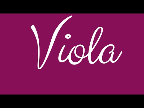 Learn how to Sign the Name Viola Stylishly in Cursive Writing