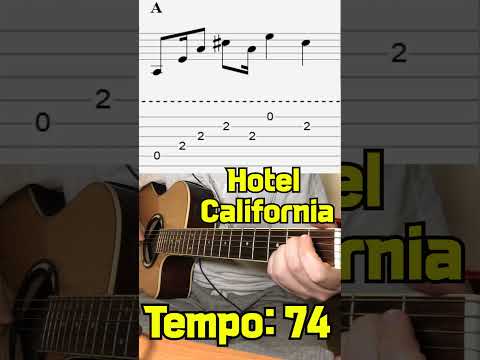 Eagles - Hotel California Intro (Easy Chords version) no capo #guitar #shorts #hotelcalifornia
