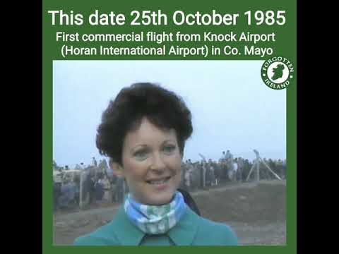 First commercial flight from Knock Airport 1985