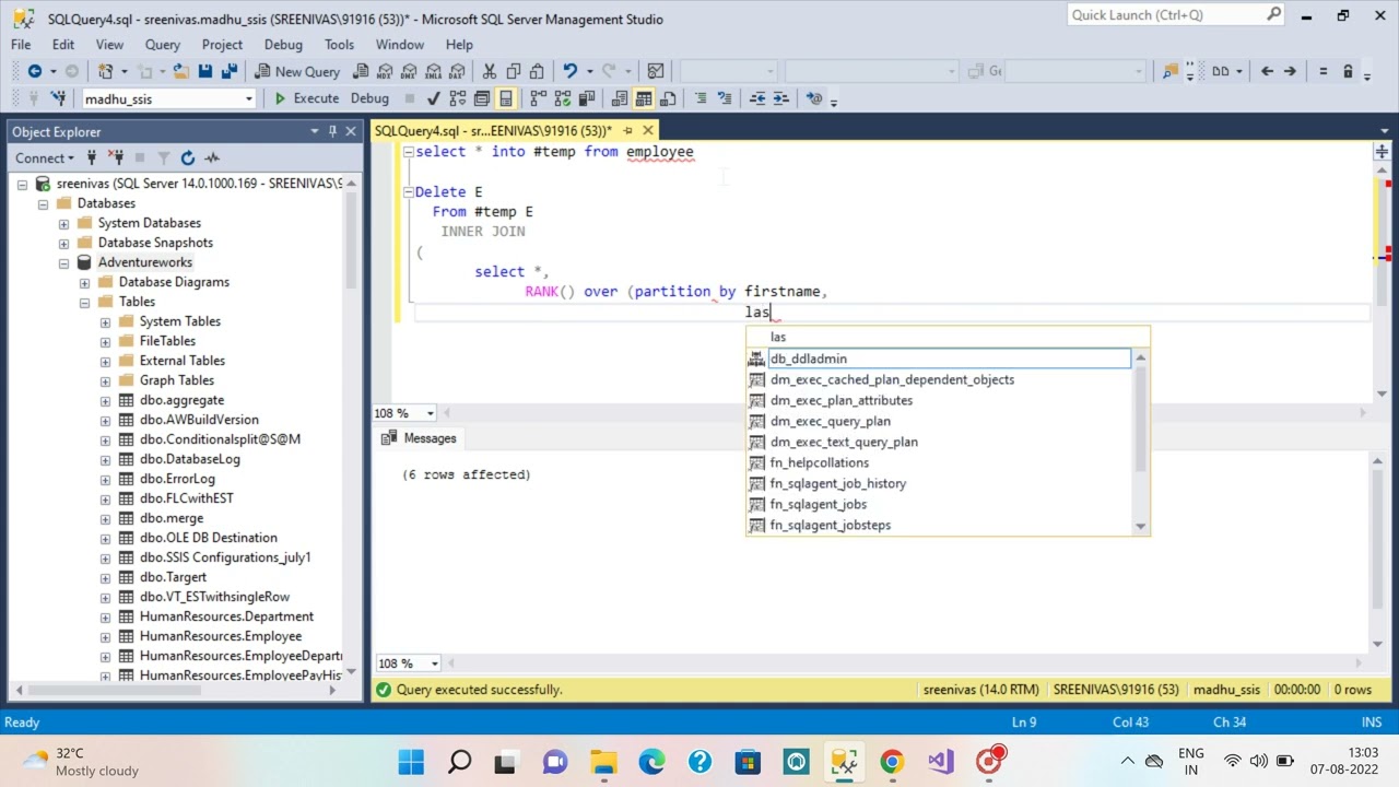 Different ways to SQL delete duplicate rows from a SQL Table part-4 #sql #sqlserver #shorts #comedy