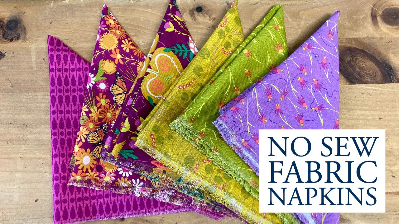No Sew Fabric Napkins Live Demo with Valori Wells