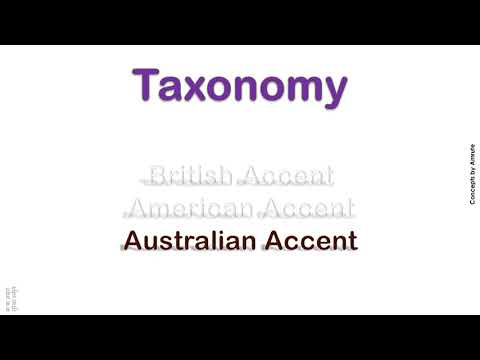 Taxonomy How to Pronounce Taxonomy in Australian Accent, British Accent, American Accent ?