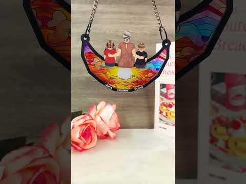 A window ornament filled with the kind of love Grandma never forgets #giftforgrandma #mothersday