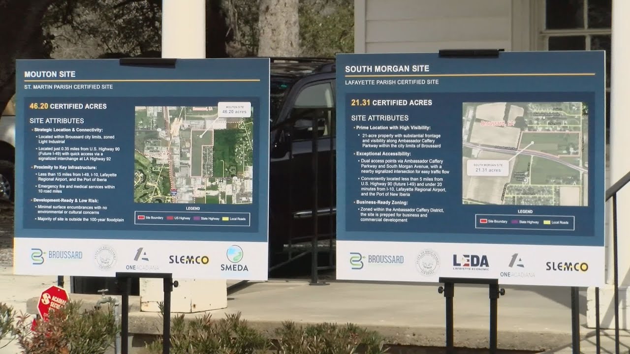 2 new certified development sites announced for Lafayette and St. Martin parishes