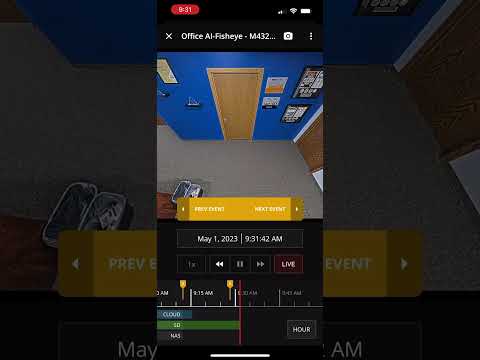 Axis M4328-P Panoramic in YourSixOS - AI Fisheye Immersive Dewarp on iPhone
