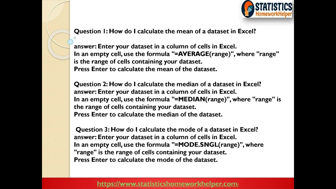 Statistics Homework Help