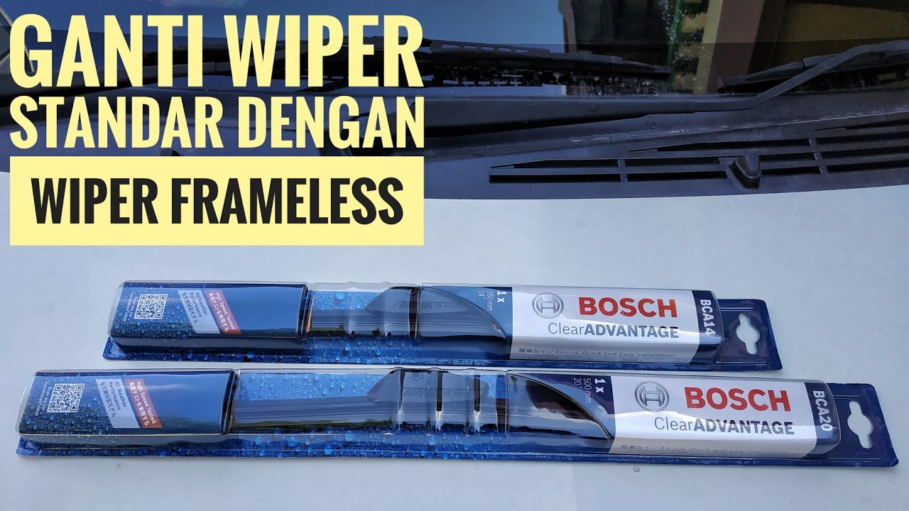 Tutorial Cara Mengganti Wiper Standar Kaca Mobil Depan  dengan Wiper Frameless