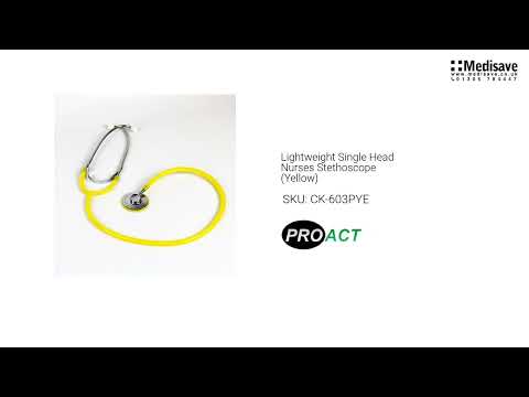 Lightweight Single Head Nurses Stethoscope Yellow CK 603PYE