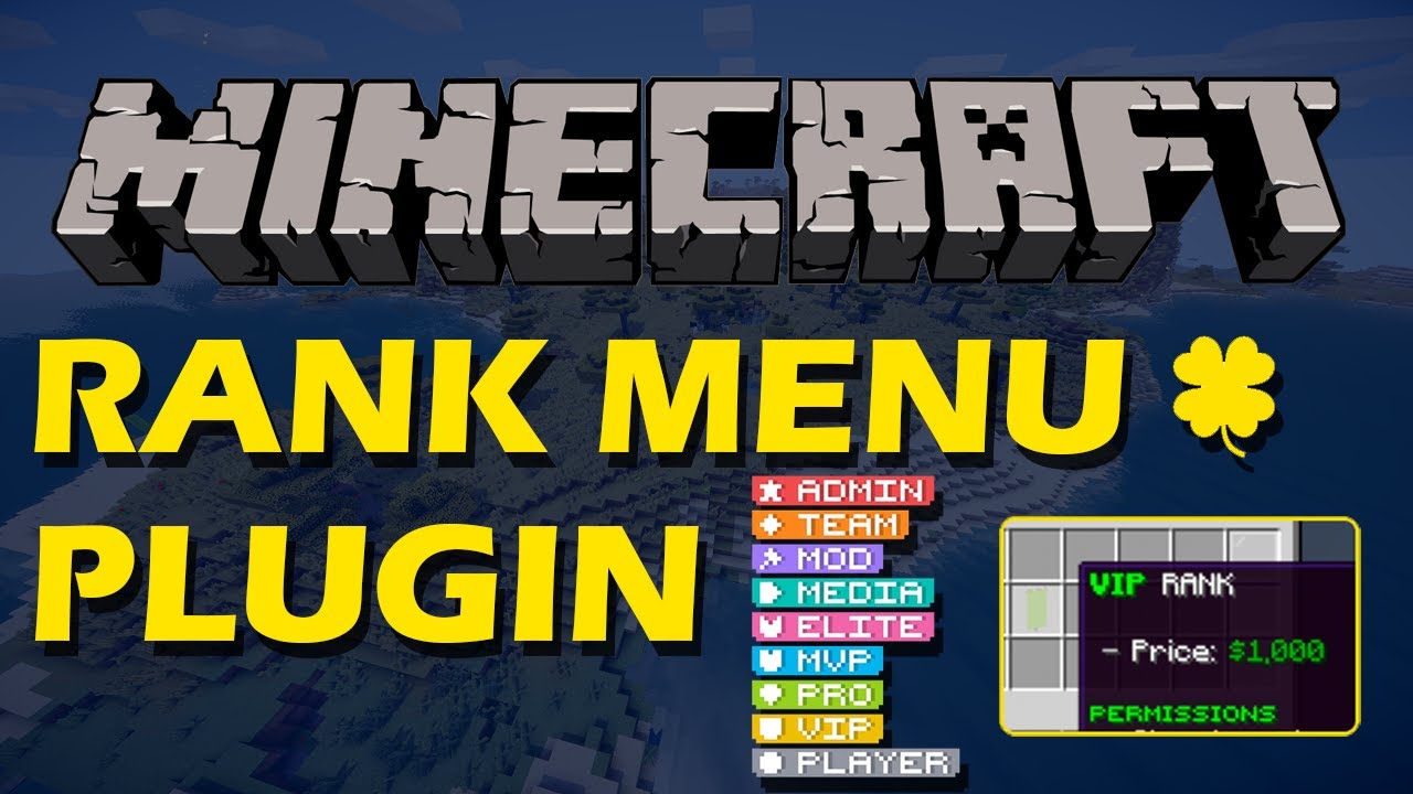 Purchase ranks in Minecraft with Rank Menu Plugin