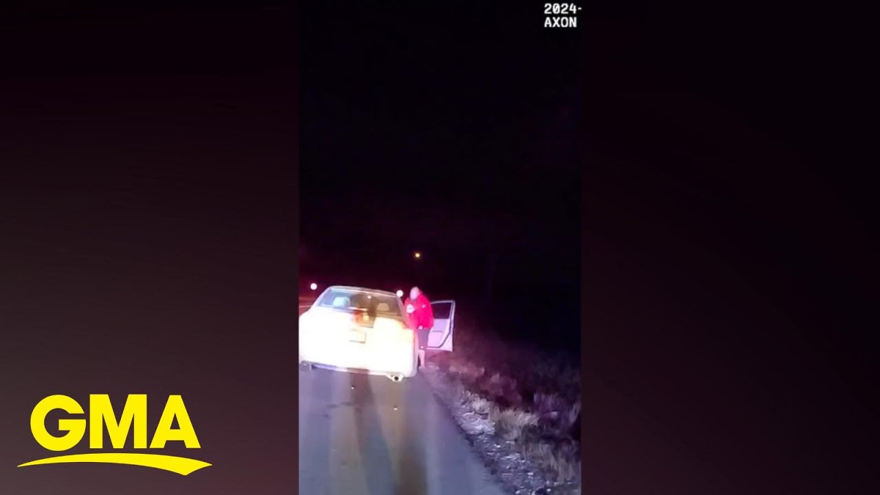 Video shows dad fist-bumping sheriff's deputy after delivering baby on side of road