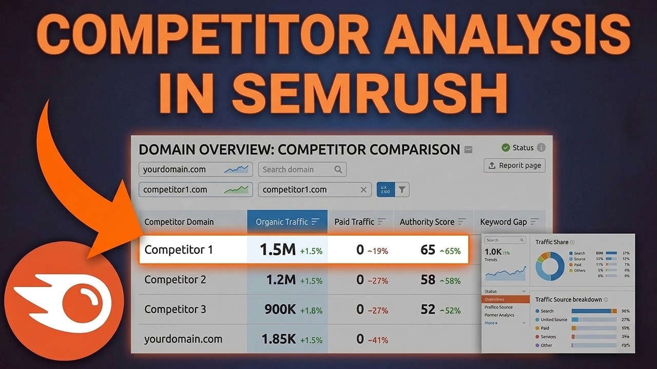 Semrush Competitor Analysis Tutorial 2026 (Step-by-Step)