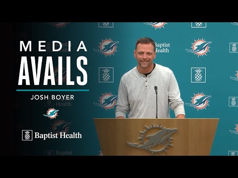 Defensive Coordinator Josh Boyer meets with the media | Miami Dolphins