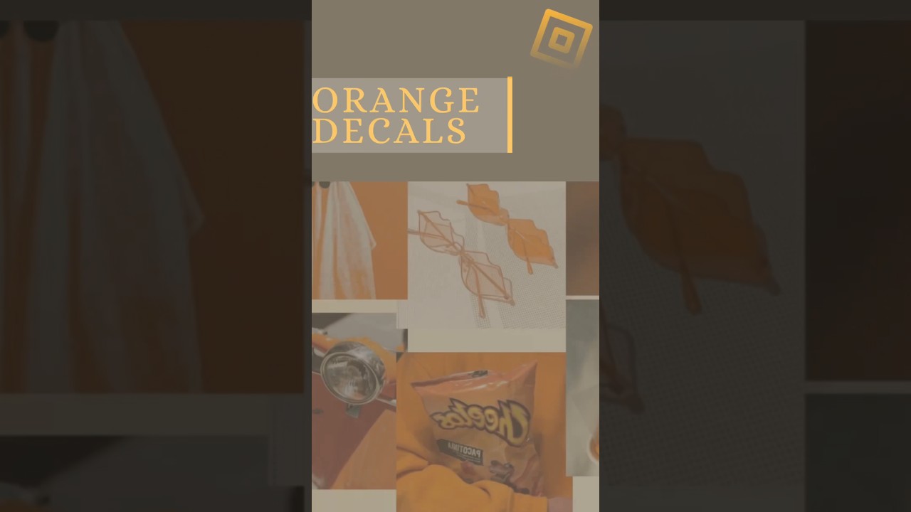 Roblox | Orange decals codes #roblox #bloxburg #decals