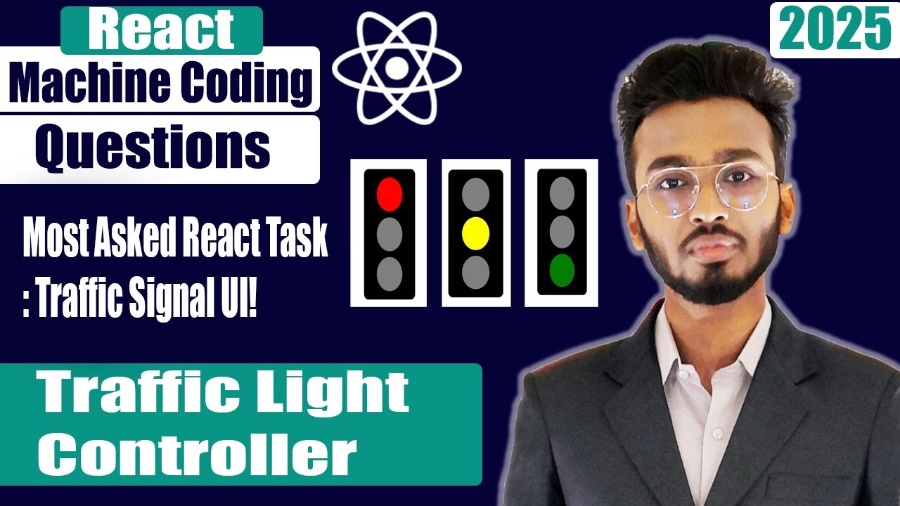 React Machine Coding Interview Question  Traffic Light Controller #react #javascript
