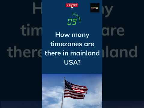 How many timezones are there in mainland USA? #shorts