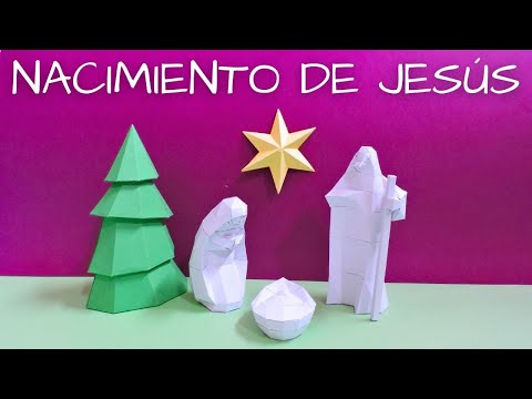 CÓMO HACER UN BELÉN O PESEBRE / Nacimiento DE PAPEL MANUALIDADES para ...