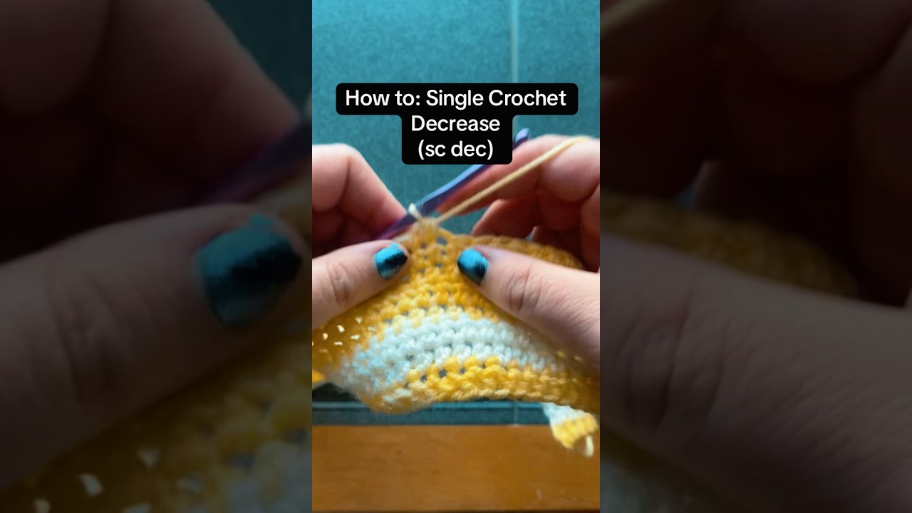 How to: Single Crochet Decrease (Left Handed Tutorial)