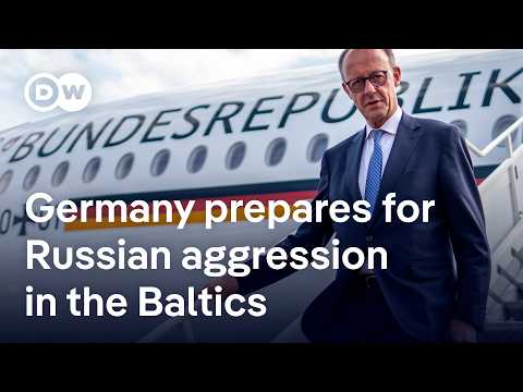 Chancellor Merz in Lithuania to mark deployment German military unit | DW News