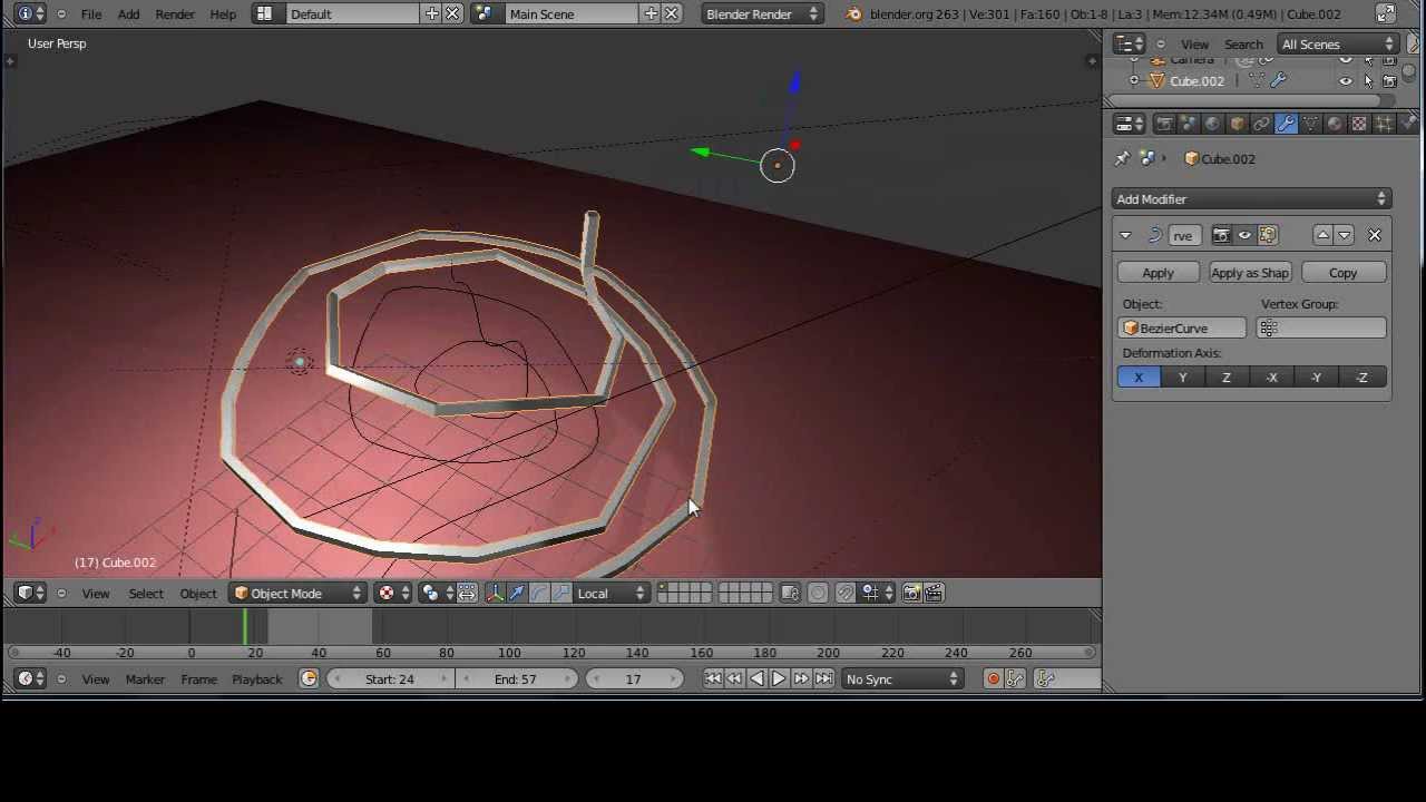 Blender 2.6 - Quick Tip Tutorial - Making a Simple Snake