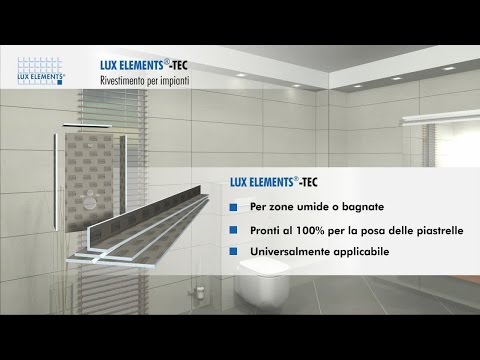 Prodotto LUX ELEMENTS: elementi di rivestimento TEC per tubi ed installazioni a parete