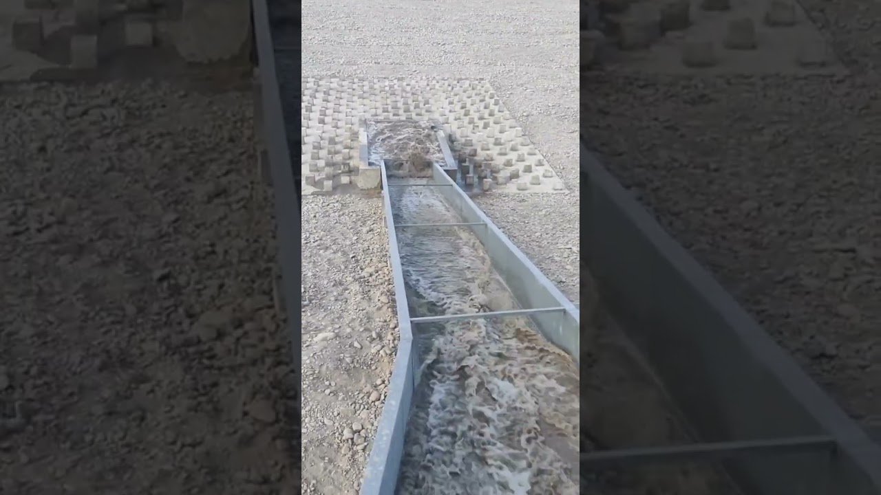 Water retention structure drain system (example)