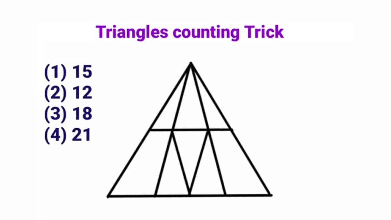 Best triangles counting trick, how to count triangles in any figure, counting of triangles tricks