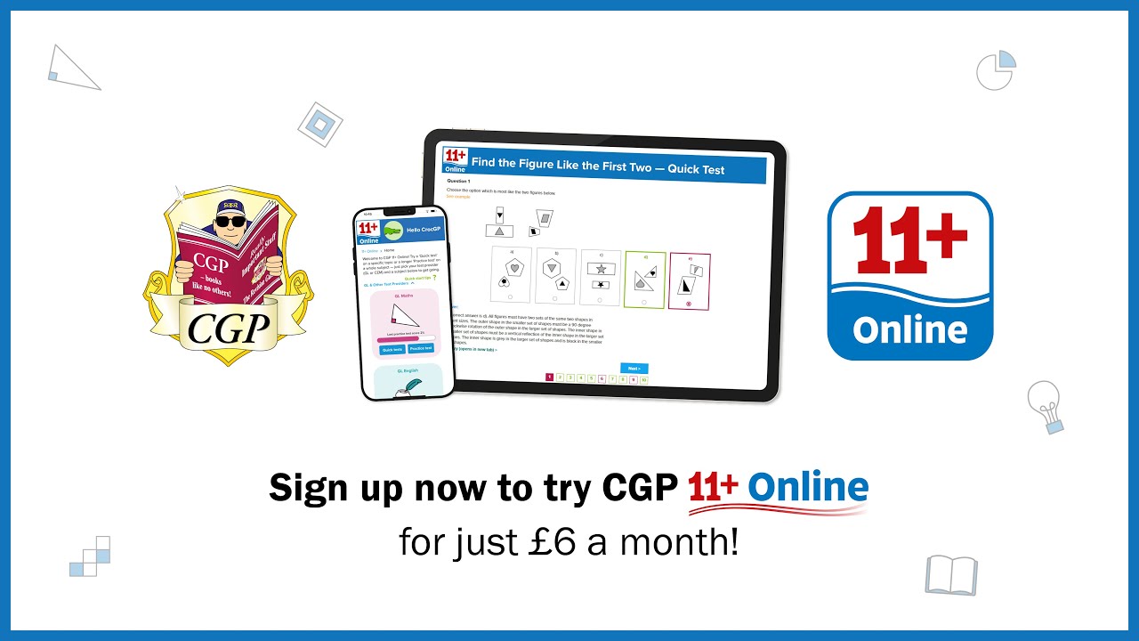 CGP 11+ Online — unlimited 11+ practice!