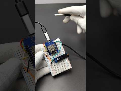 DS18B20 waterproof temperature sensor #electronics #esp32 #arduino #led #arduinoproject #iot